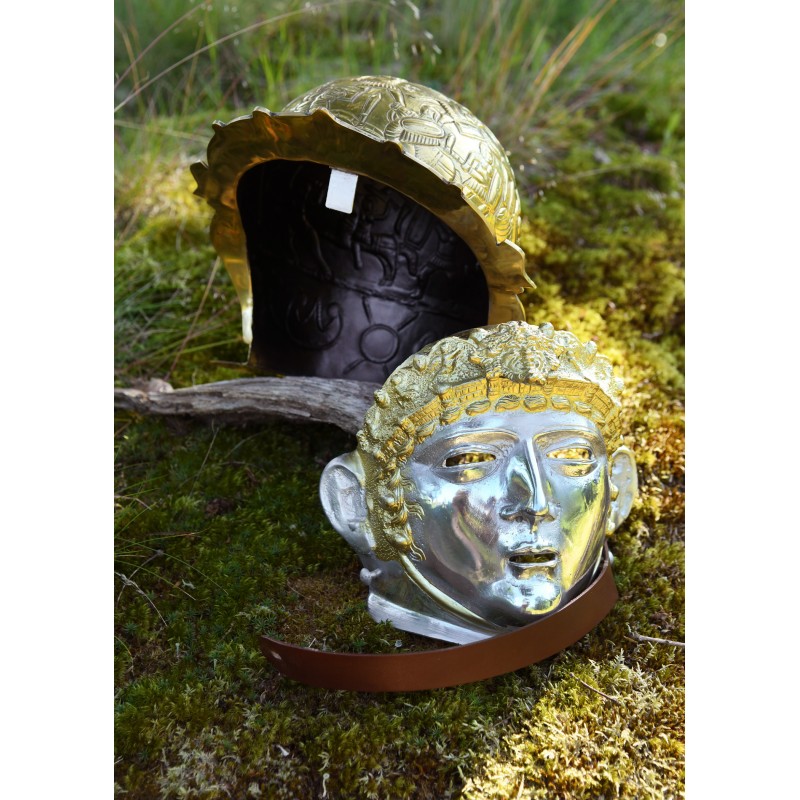 Elmo da cavalleria romana Ribchester. La Casa del Recreador