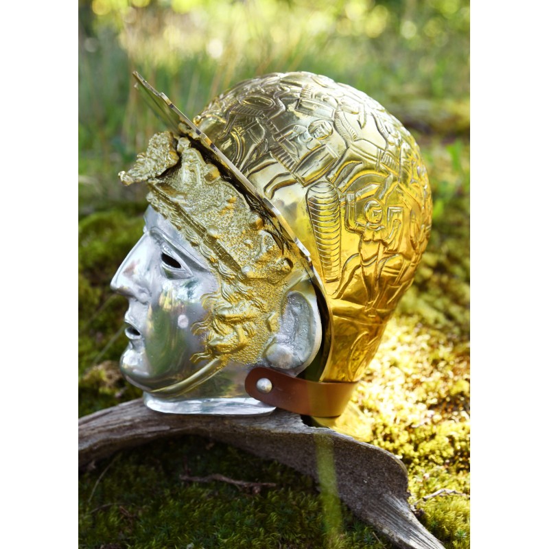 Elmo da cavalleria romana Ribchester. La Casa del Recreador