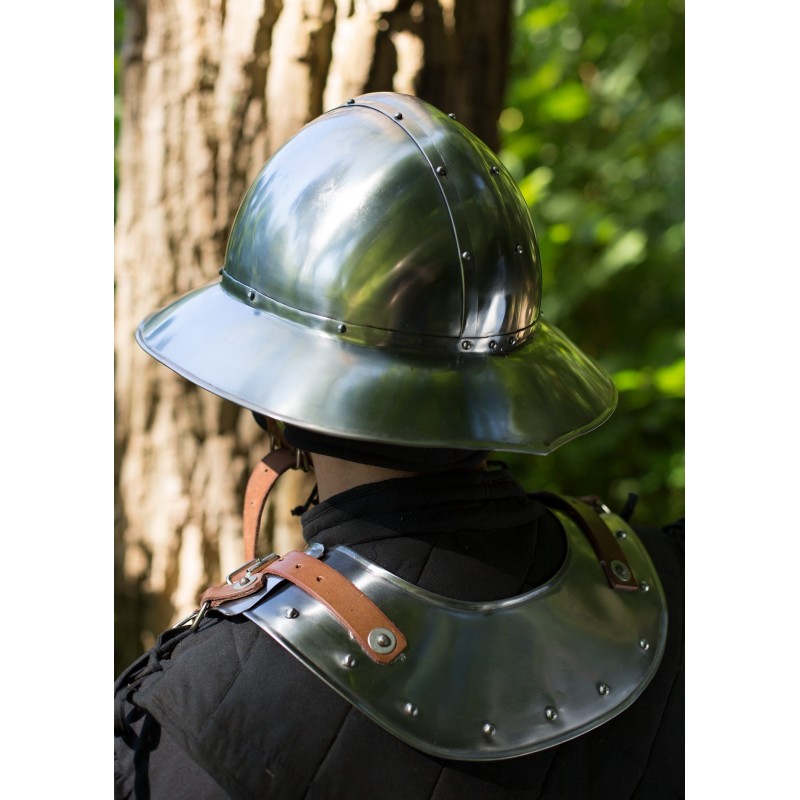 Capelina Medieval Con Calota Remachada Casco De Los Peones