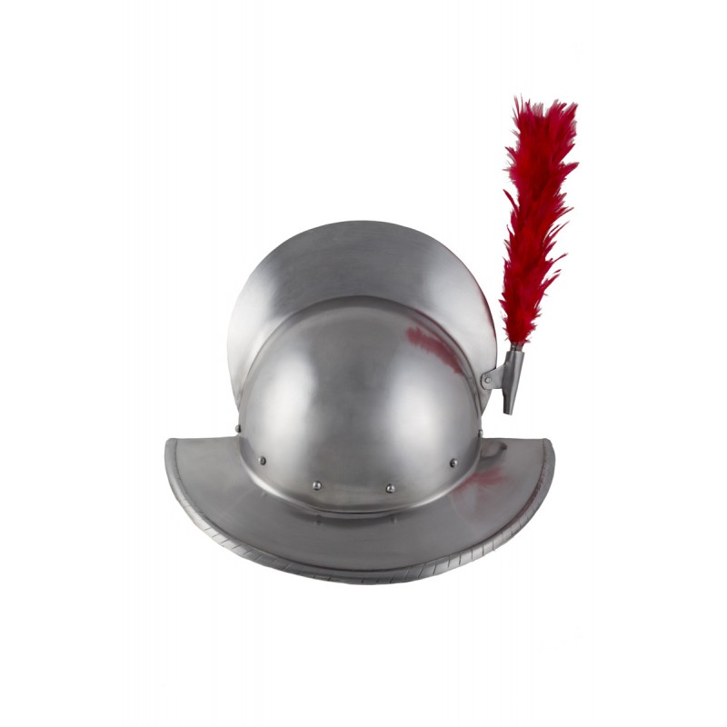 Morrion español con penacho incorporado