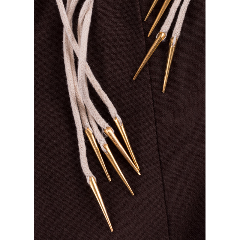 Cordones para jubon español con remates de laton