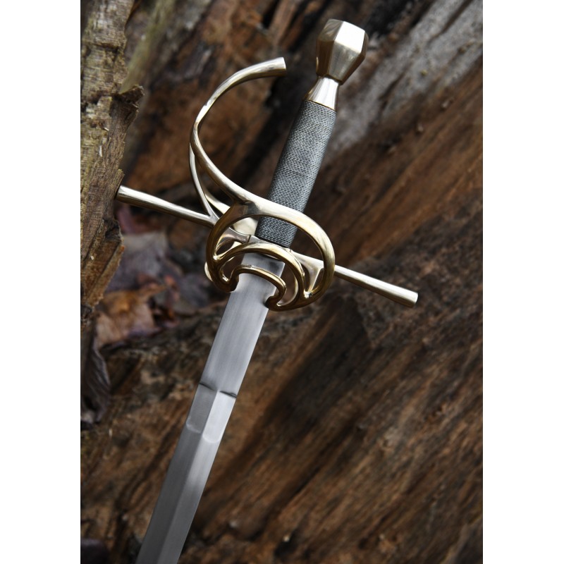 Rapier spagnola senza fodero e guardia in ottone.