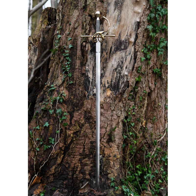 Rapier spagnola senza fodero e guardia in ottone.